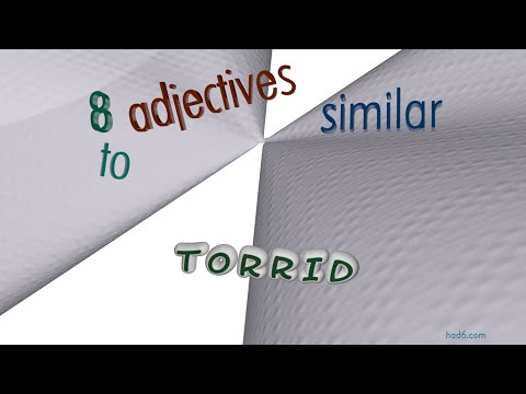 torrid - 9 adjectives which mean torrid (sentence examples)