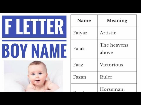 F Letter Baby Boy Name | Baby Boy Name Starting With F Letter