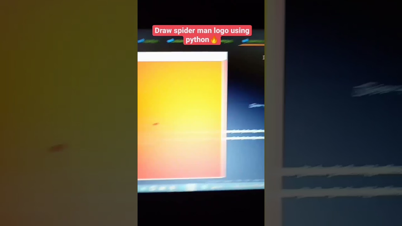 Draw spiderman logo in python. python turtle design.