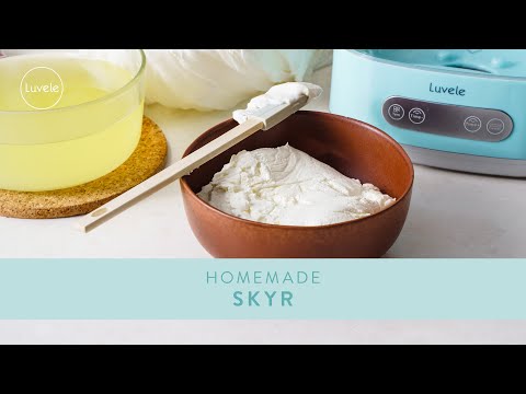 Homemade SKYR in a yogurt maker