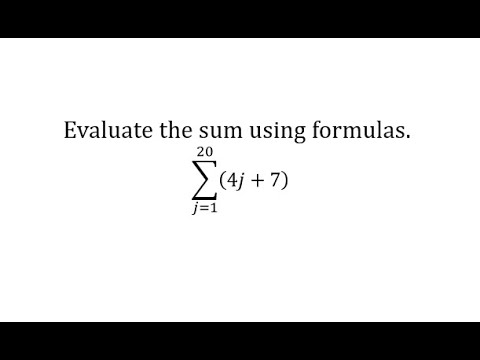 Evaluate Sigma Notation Using Formulas (Constant and i) | Math Help ...