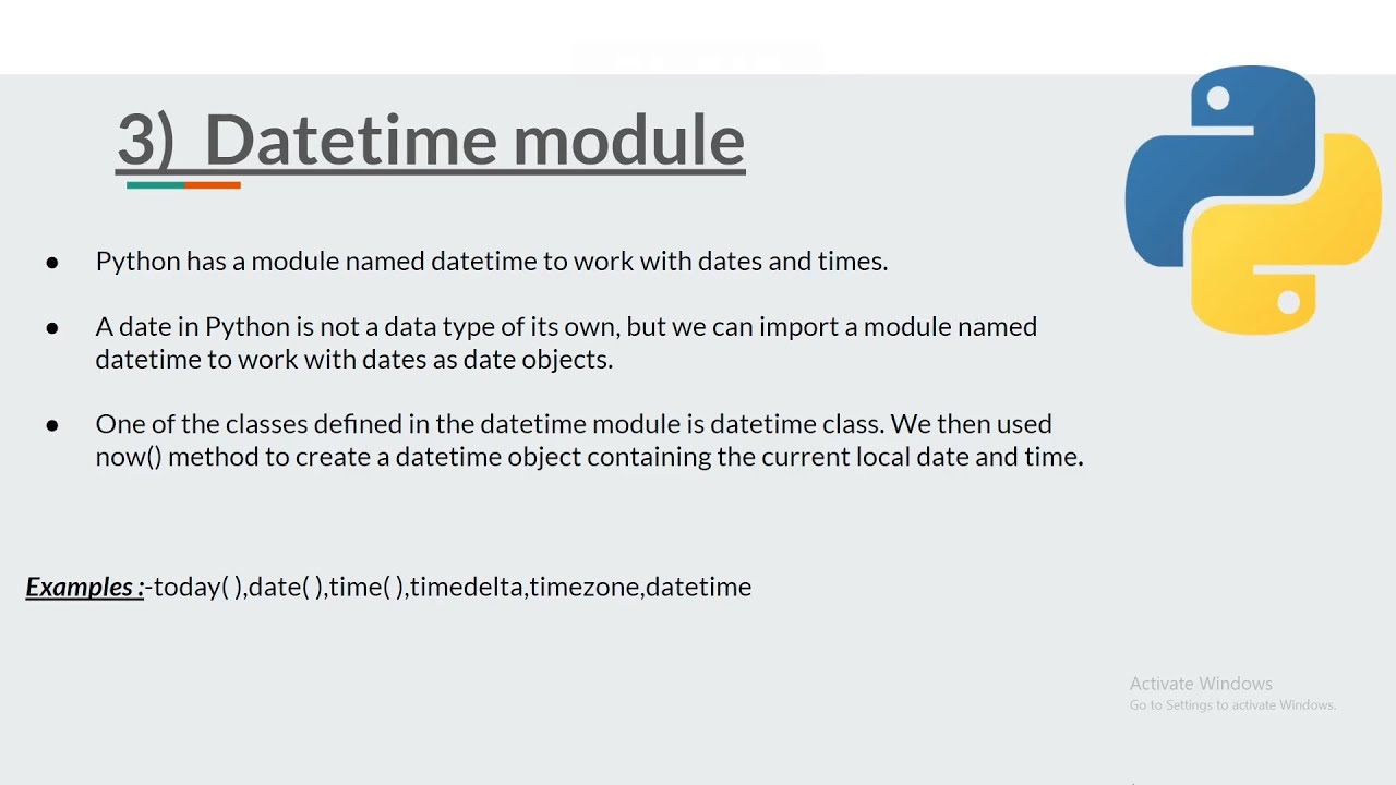 Datetime Module in Python | Part - 2 | Python Modules for Beginners