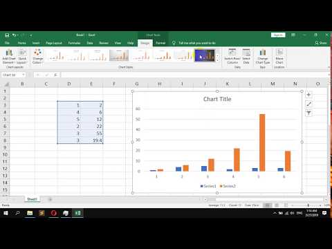 How to create a 2D column Chart in Microsoft Excel