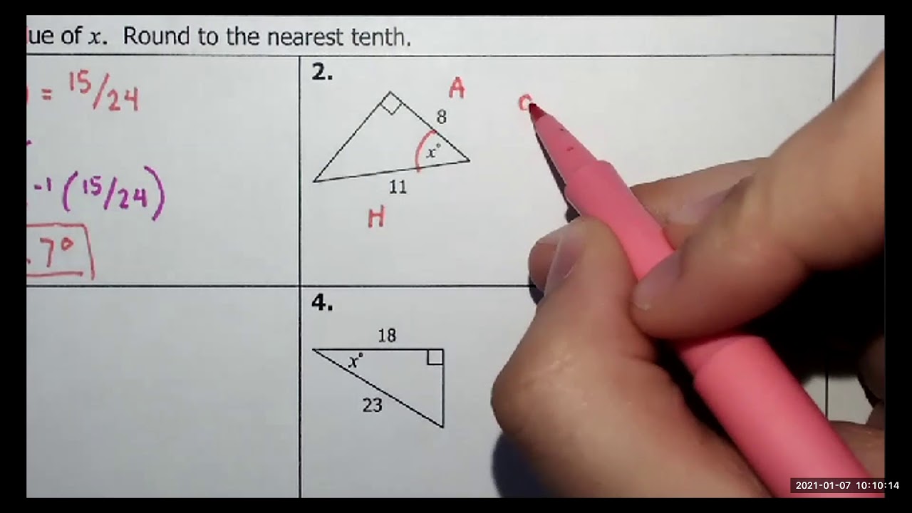 Solving for Missing Angles using Inverse Trig