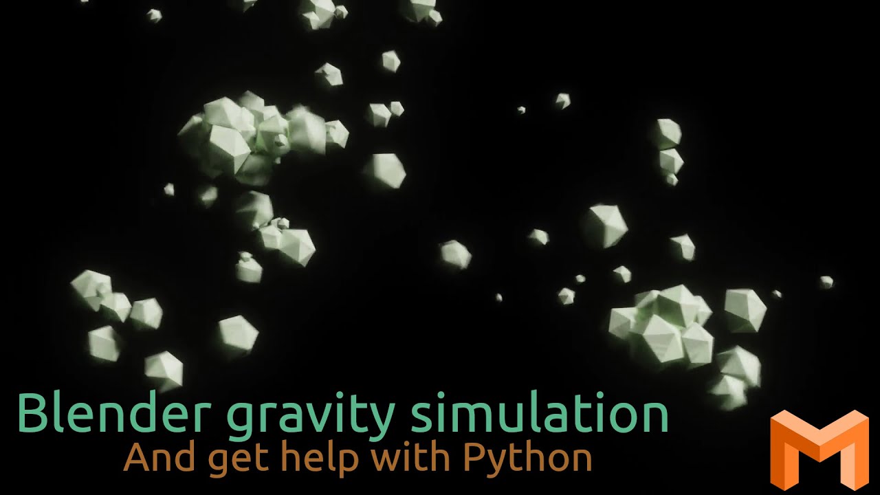 Blender object gravity simulation (+ Python inside)