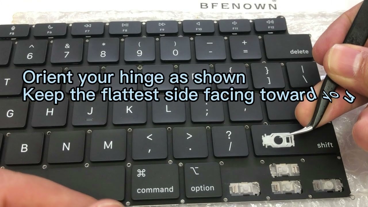 How to replace UP(Down) Arrow Keycap for Macbook Pro Retina 16 inch A2141, 13 inch A2289 A2251 2020?