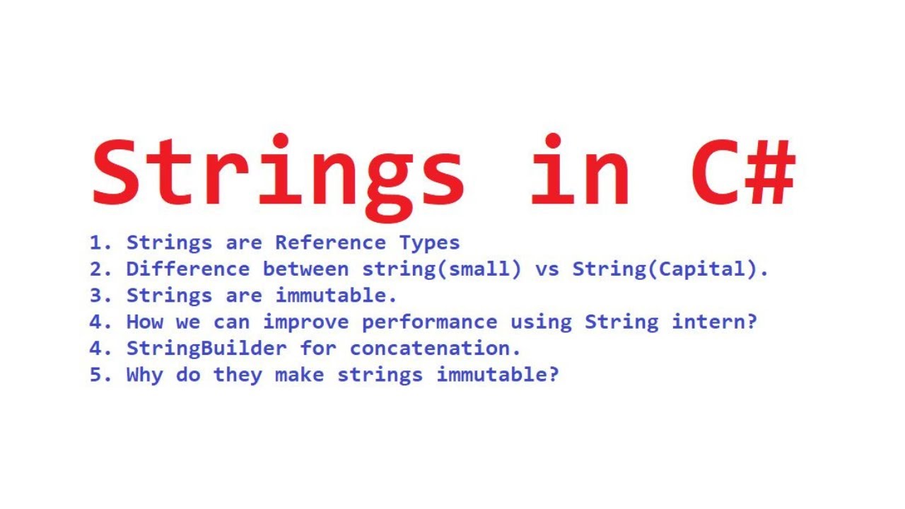 Strings in C# | Strings in CSharp with Examples