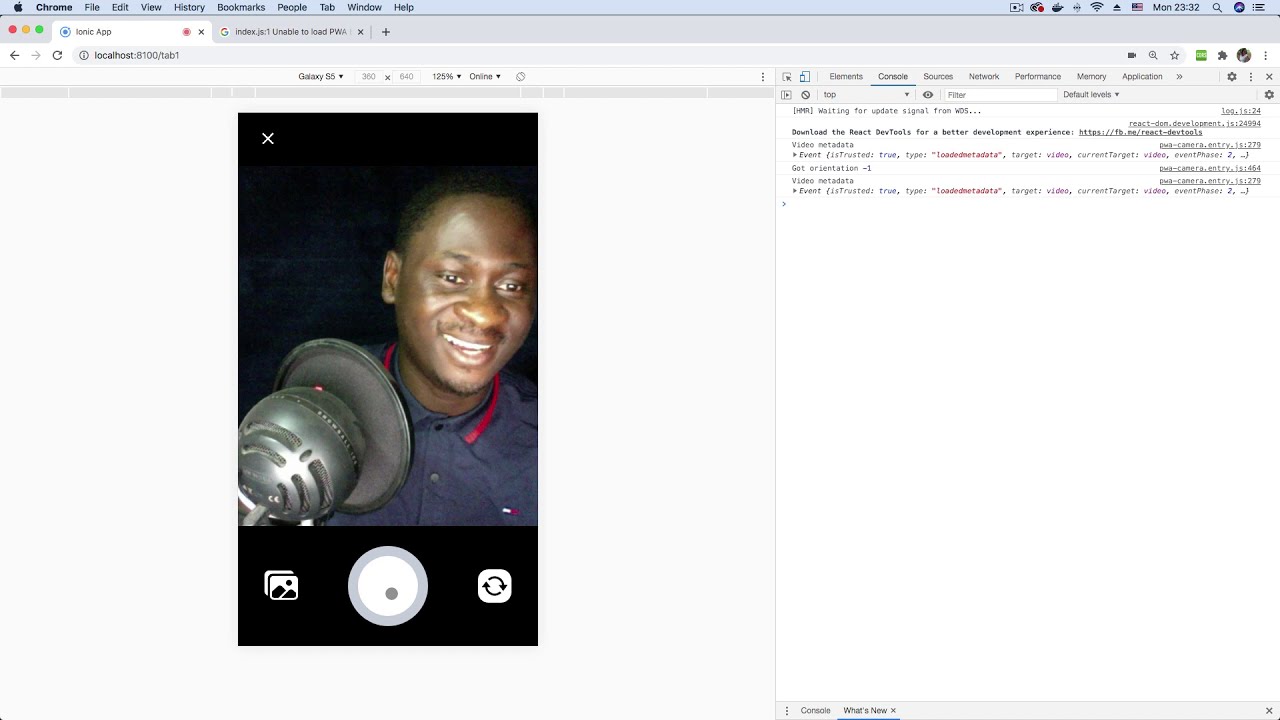Accessing the Camera in Ionic using Capacitor