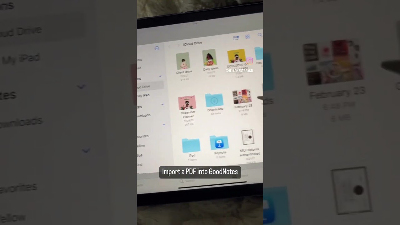Import PDFs into Goodnotes