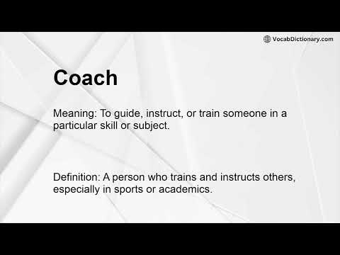 Coach Meaning