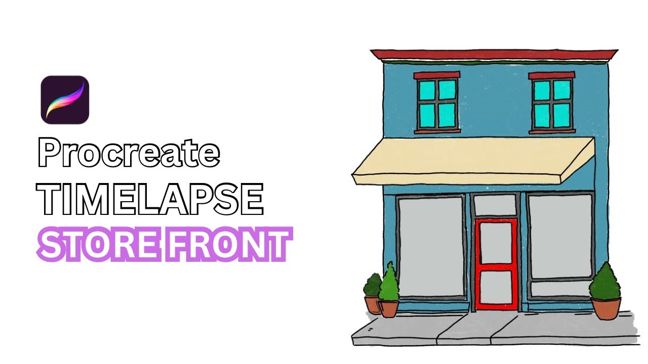 Captivating Store Front| Procreate Time Lapse | Digital art