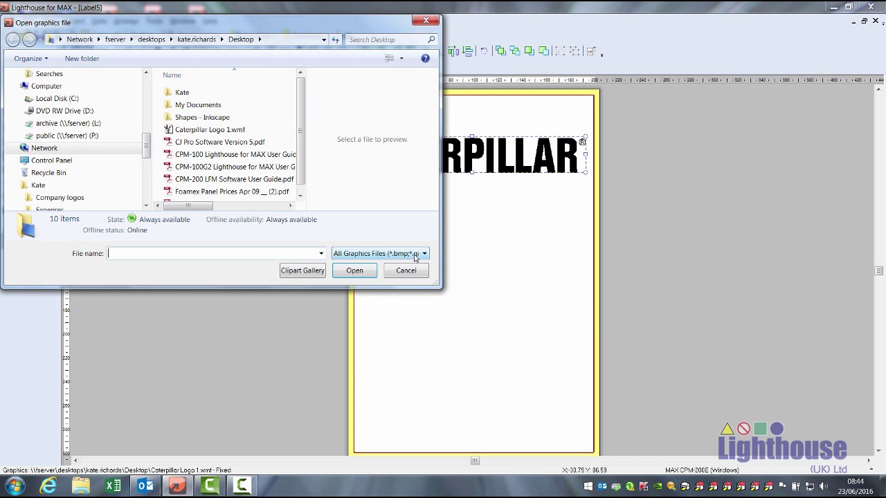 Lighthouse CPM 200 Inserting Own Graphics