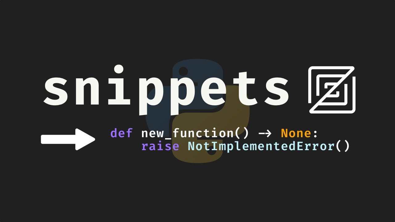 Python snippets in Zed are Awesome