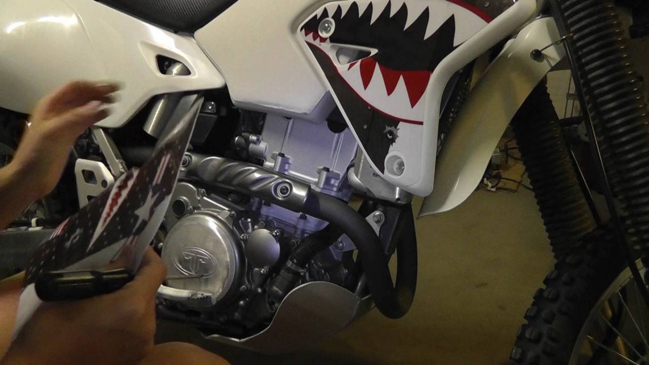 Time Lapse AMR Racing Graphics Kit Decal Installation on a DRZ400