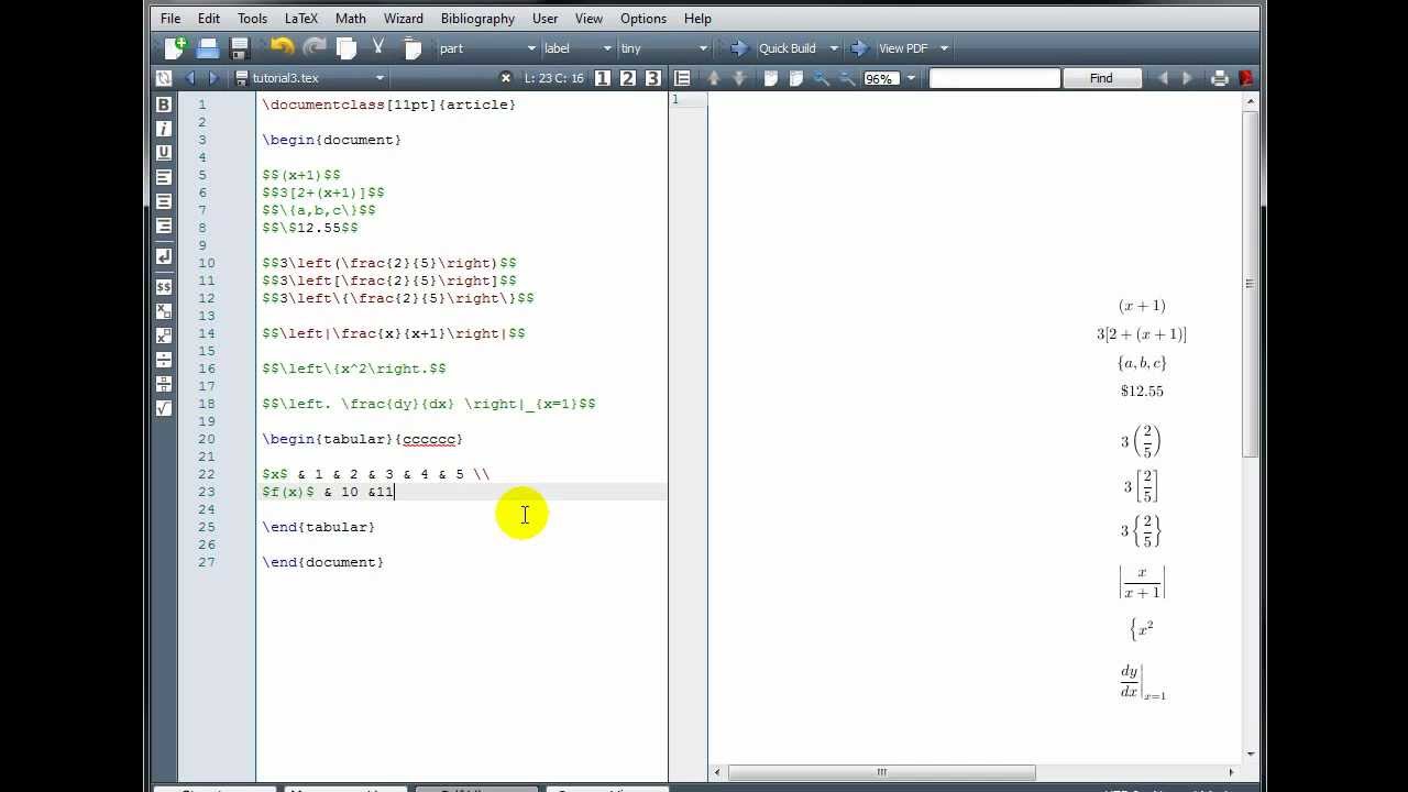 LaTeX Tutorial 3 - Brackets, Tables & Arrays - Part 2/2