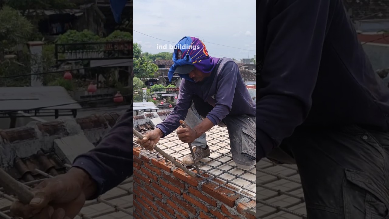 The method of bending iron uses pipe iron #construction #building #satisfying #iron