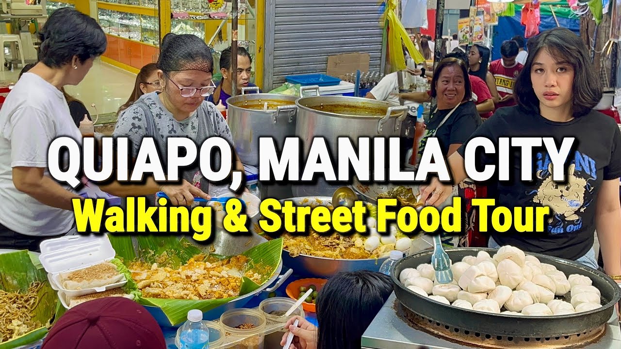 MANILA PHILIPPINES Walking & Street Food Tour - QUIAPO MARKET 🇵🇭 Manila City 2026