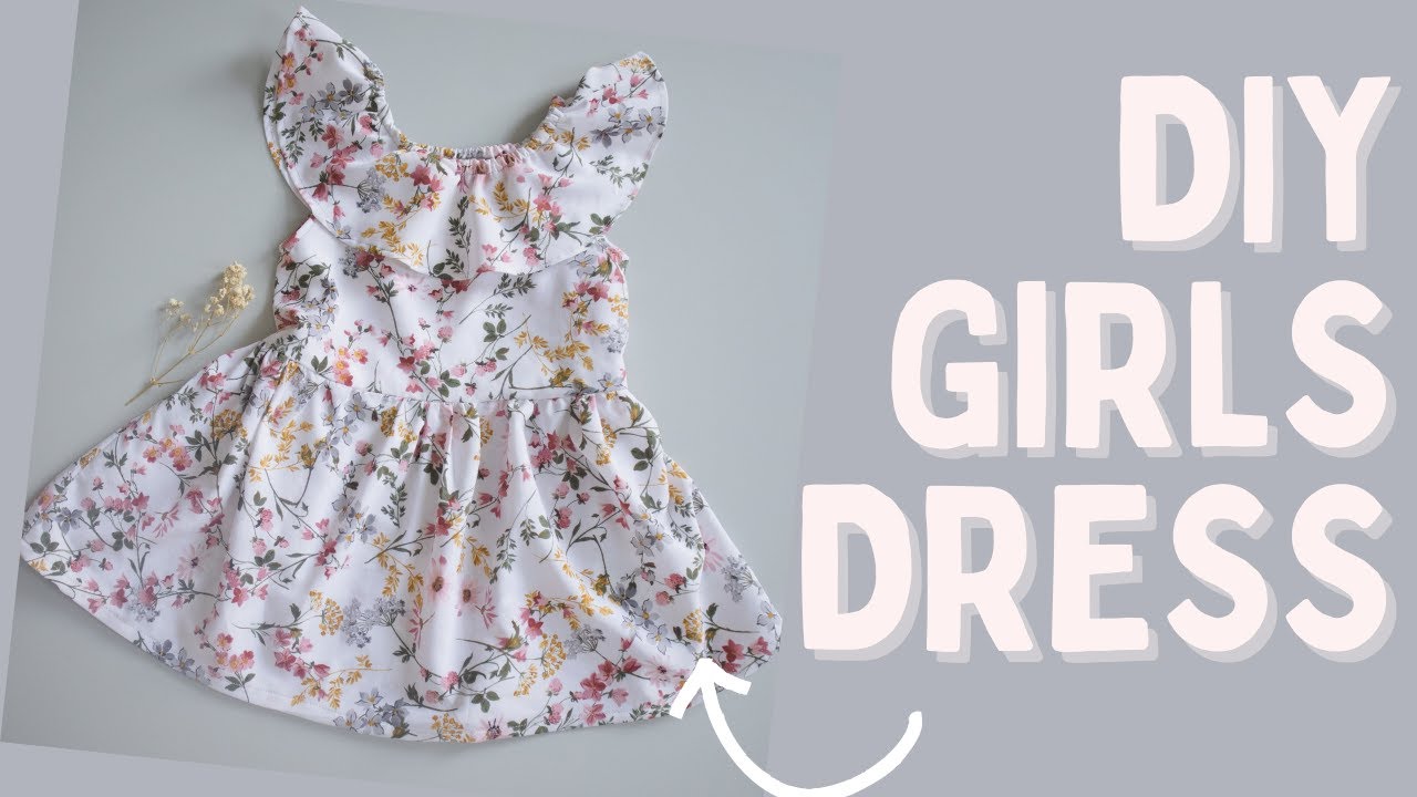 DIY girls dress | Sewing tutorial and pdf pattern sizes 0 - 6 Years