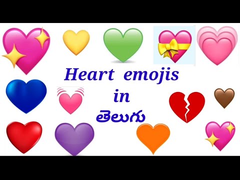 Heart emoji's meaning English & Telugu/ WhatsApp heart emojis real meaning English to Telugu.