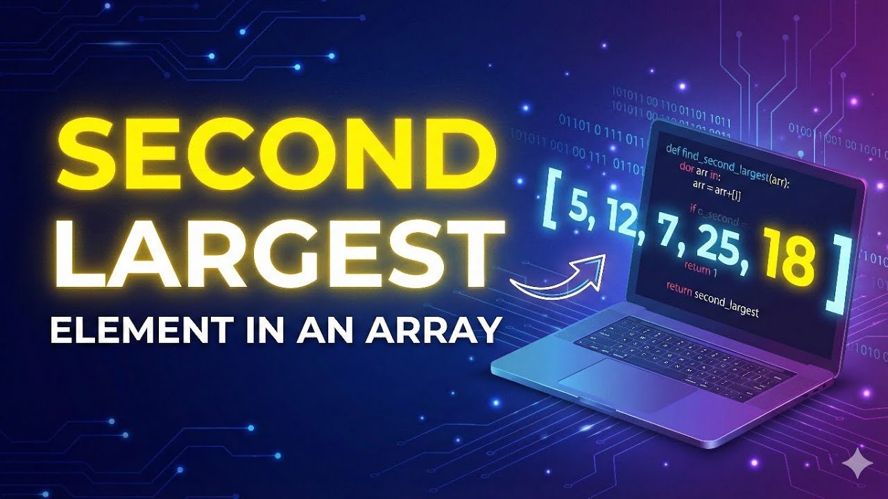 Second largest element in an Array || Python Placement Coding 