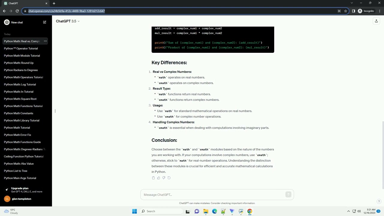 python math vs cmath