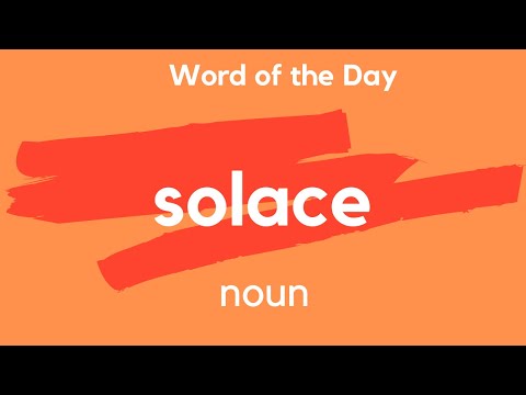 Word of the Day - SOLACE. What does SOLACE mean?