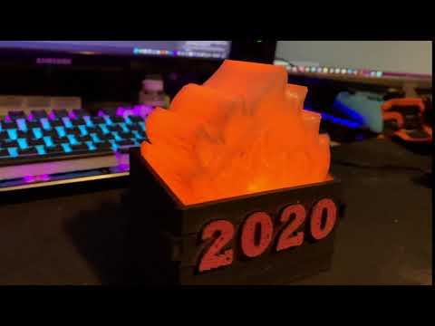 Free 3D file 2020 Dumpster Fire Flickering LED・Design to download and ...