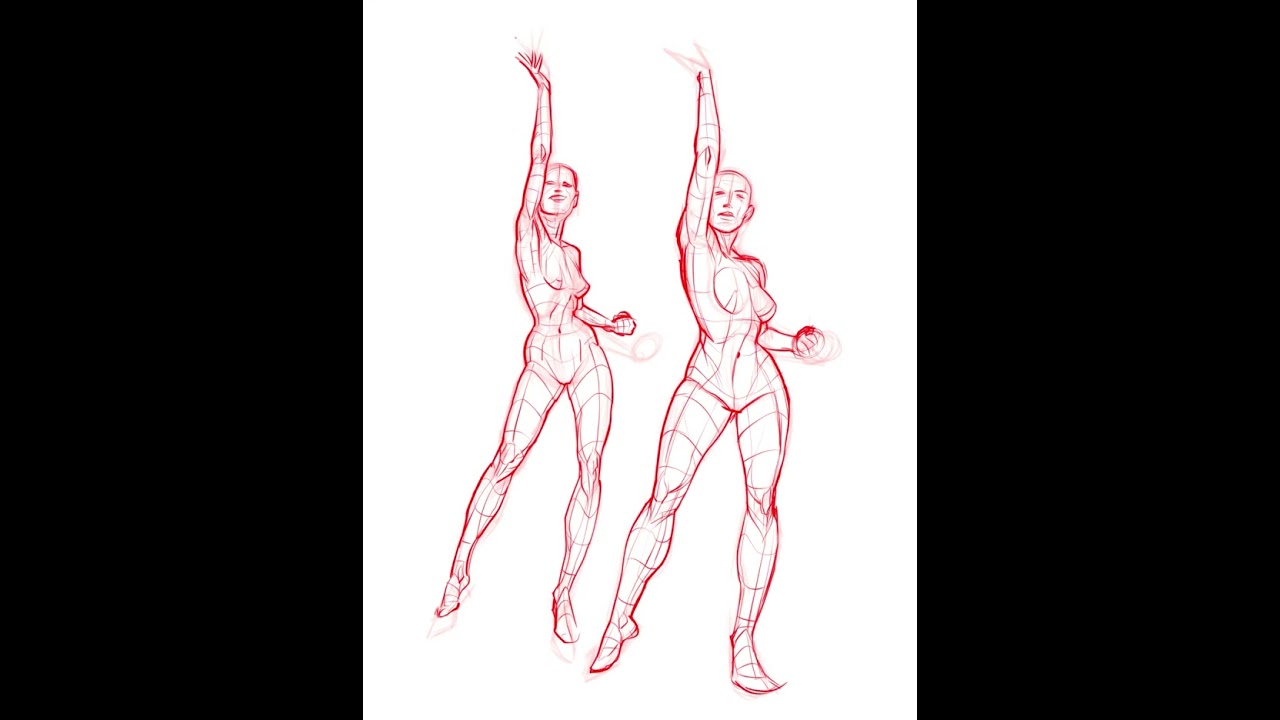 How to Draw: 2 standing poses e #drawing #art #procreate #howtodraw #characterdesign #digitalart