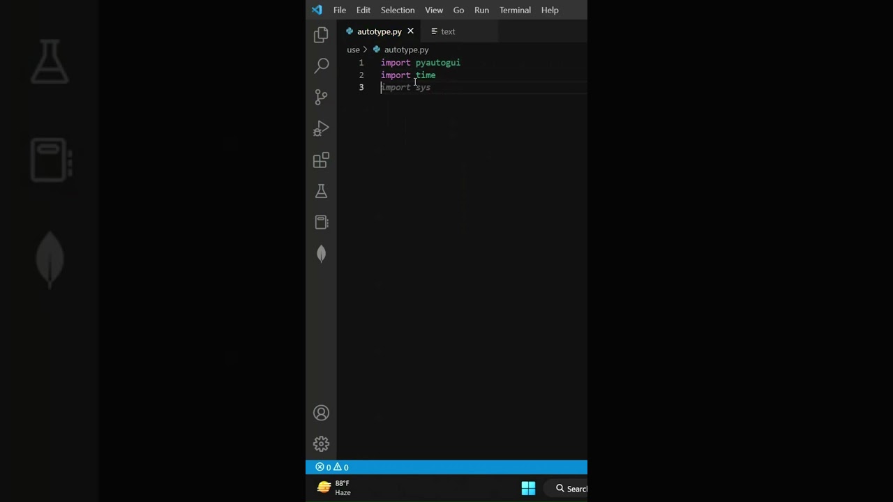 Autotyping  Using Python !! #shorts #viral