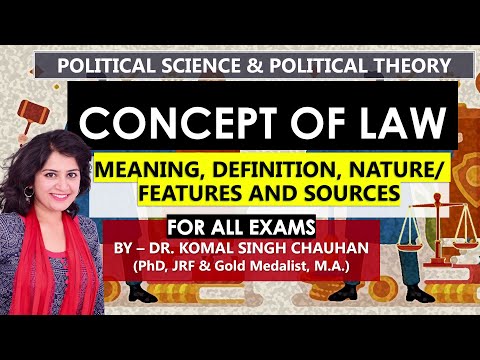 Concept of Law I What is Law ? Political Theory I Political Science I Dr. Komal