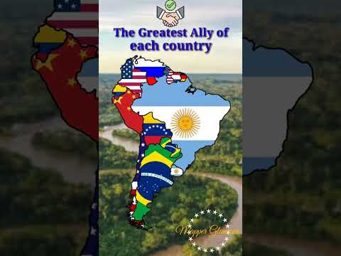 The Greatest Ally of Every South American Country #mapping #geopolitics #geography #politics #map