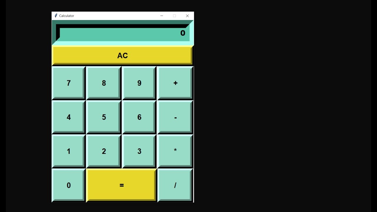 Python Calculator In GUI With Source Code | Source Code & Projects