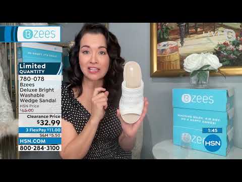Bzees Deluxe Bright Washable Wedge Sandal