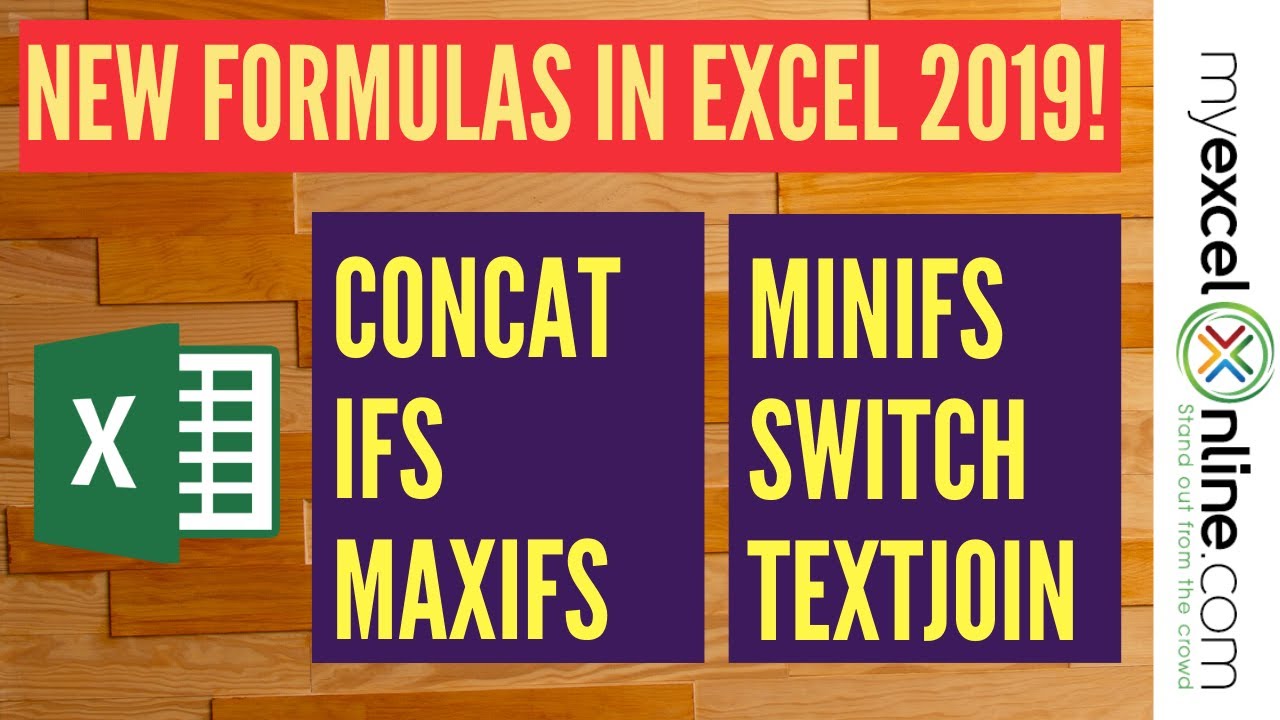 New Formulas in Excel 2019 | MyExcelOnline