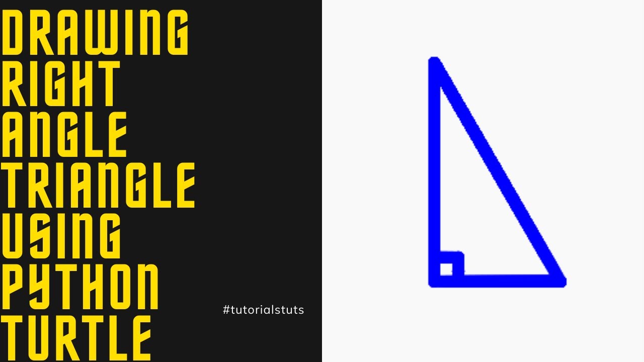 Drawing Right Angle Triangle Shapes using Python Turtle |  Python Turtle Geometric Shapes