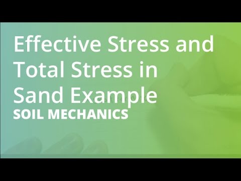Effective Stress and Total Stress in Sand Example | Soil Mechanics