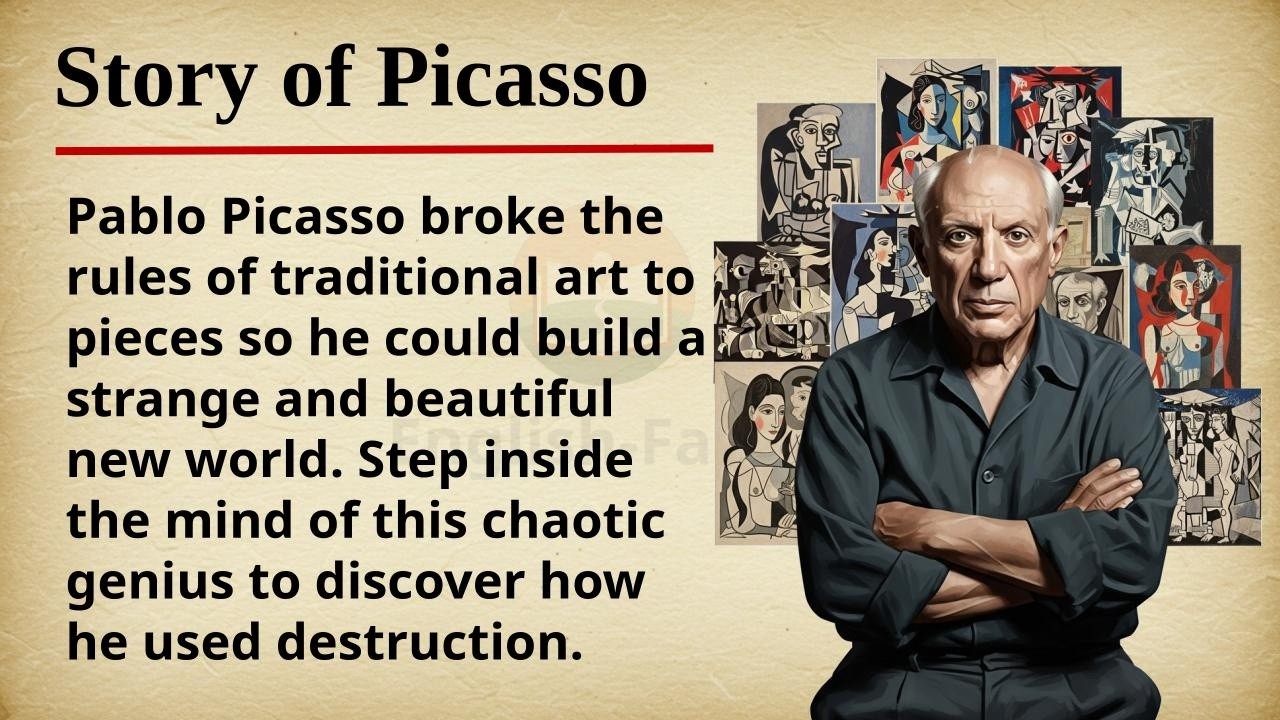Story of Pablo Picasso || 🎨 Learn English Through Story Level 2 || Graded Reader 🎧