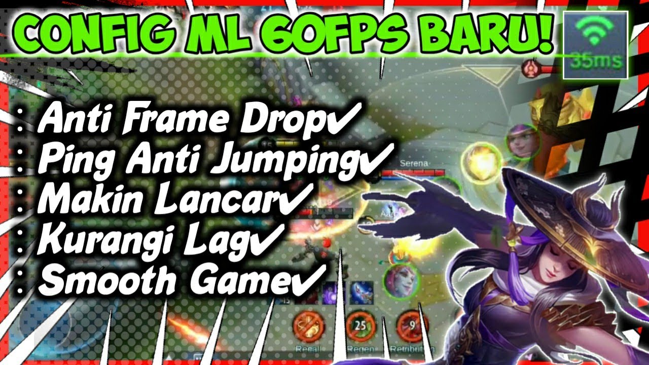 New! Config ML Lock 60FPs + Ping Stabil | Cara Mengatasi Patah-patah di ML