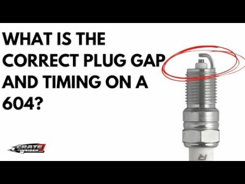 What is the correct plug gap and timing on a 604?