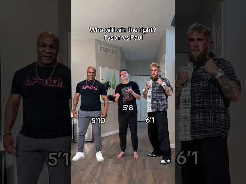 Who will win: Mike Tyson vs Jake Paul #boxing #tall #short