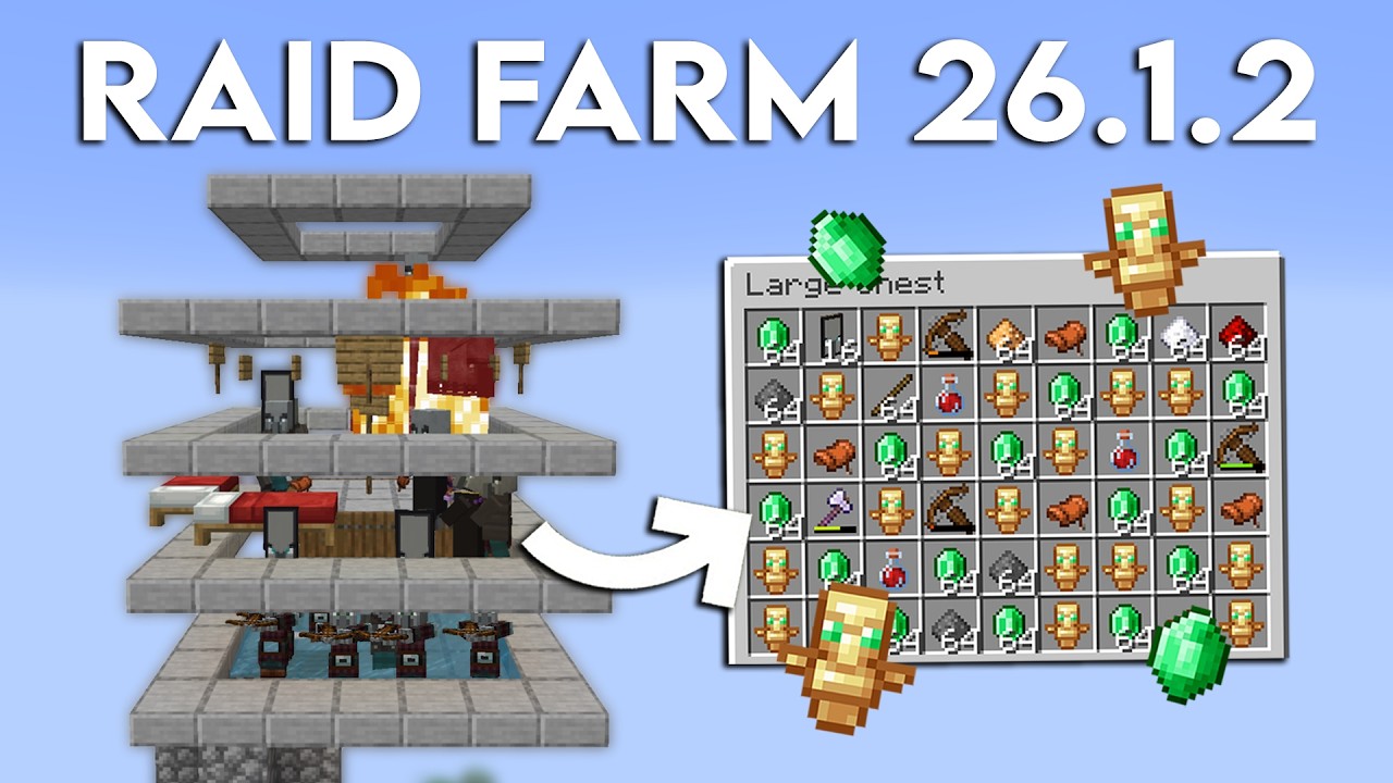 MINECRAFT EASY RAID FARM 26.1.2 TUTORIAL (NEW)