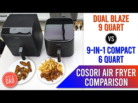 COSORI Air Fryer Comparison: Dual Blaze 6.8Qt 12-in-1 vs 9-in-1 6Qt Compact Which one Cooks Faster