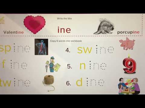 Spelling Word Family Ending "ine"