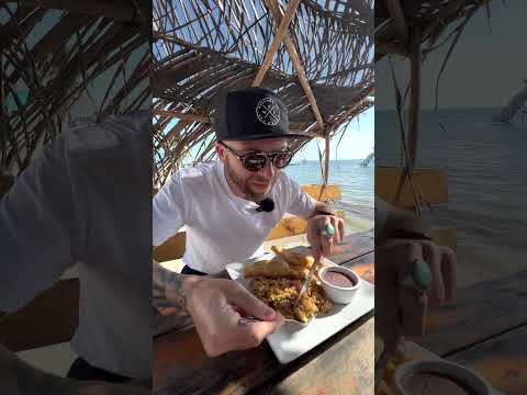 🇧🇿 Traditional Belizean Breakfast on the Beach in San Pedro Belize #shorts