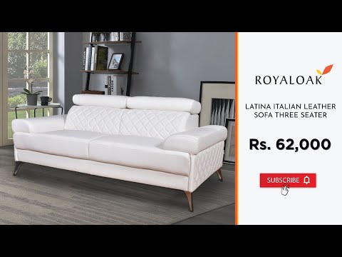 Royaloak Latina Italian Leather Sofa Three Seater