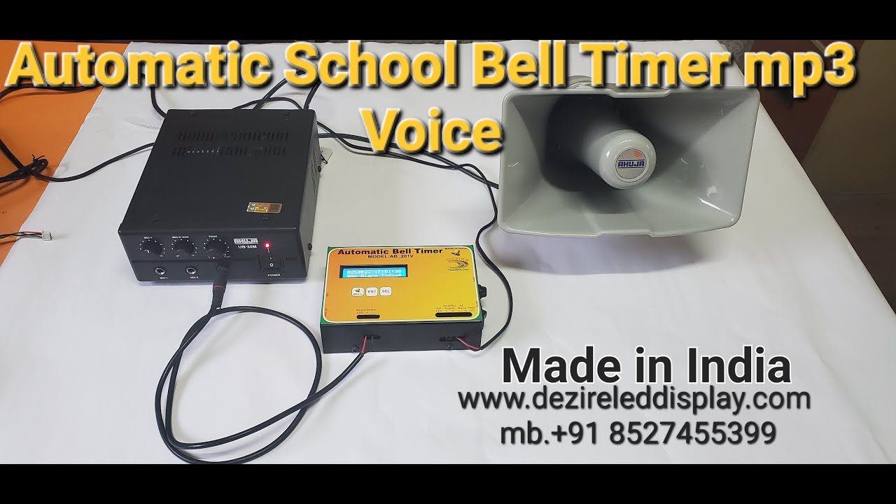 Automatic School Bell Timer- mp3 voice msg playback #schoolbell