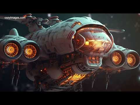 Alien Spaceship with Lights - Midjourney Ai