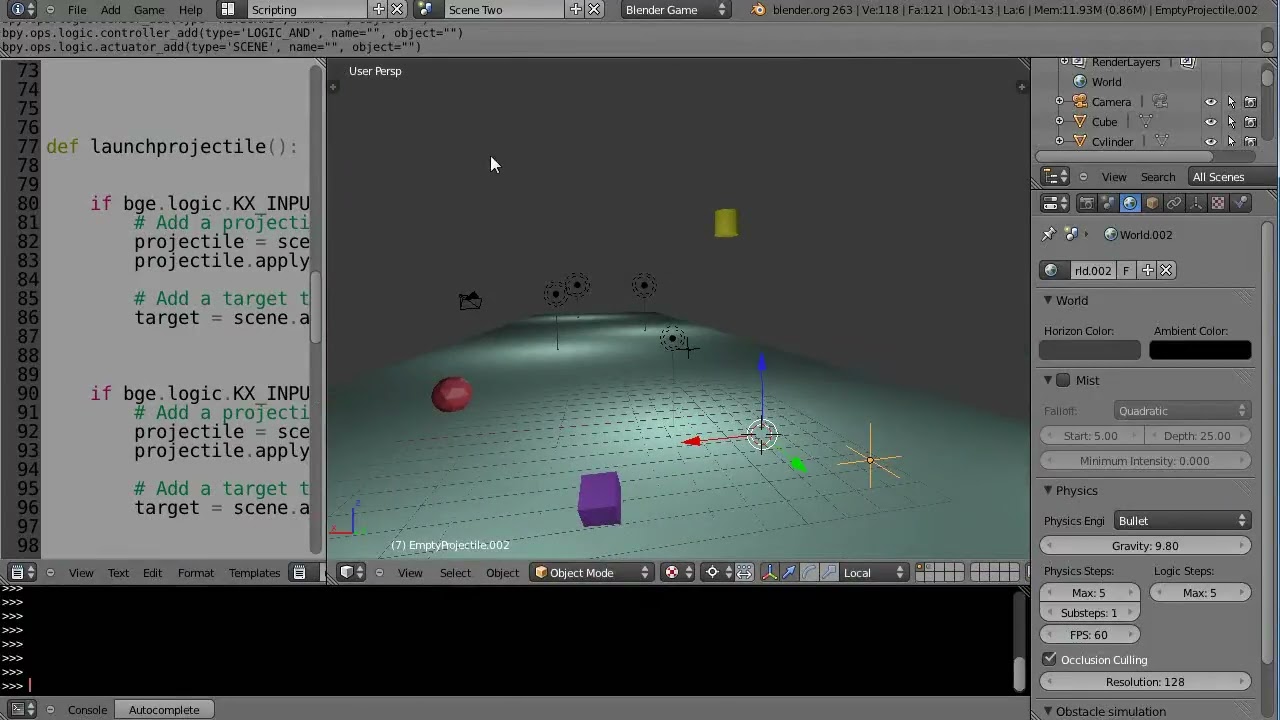 Blender - Tutorial   Python Game Engine Programming - Part 15