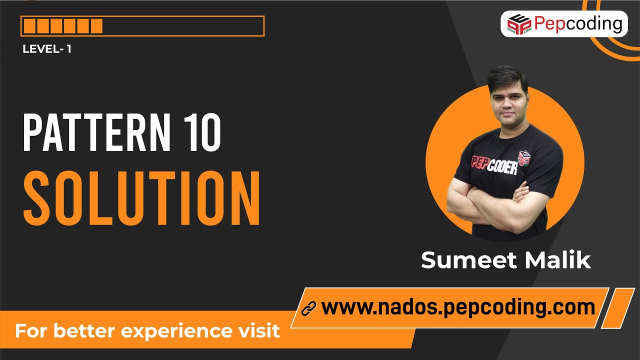 Pattern-10 | Solution | Java Foundation Course