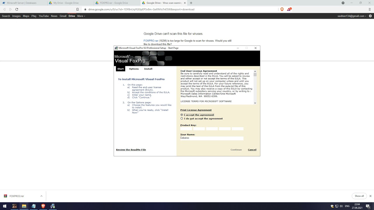 Tutorial instalare Microsoft FoxPro 9.0